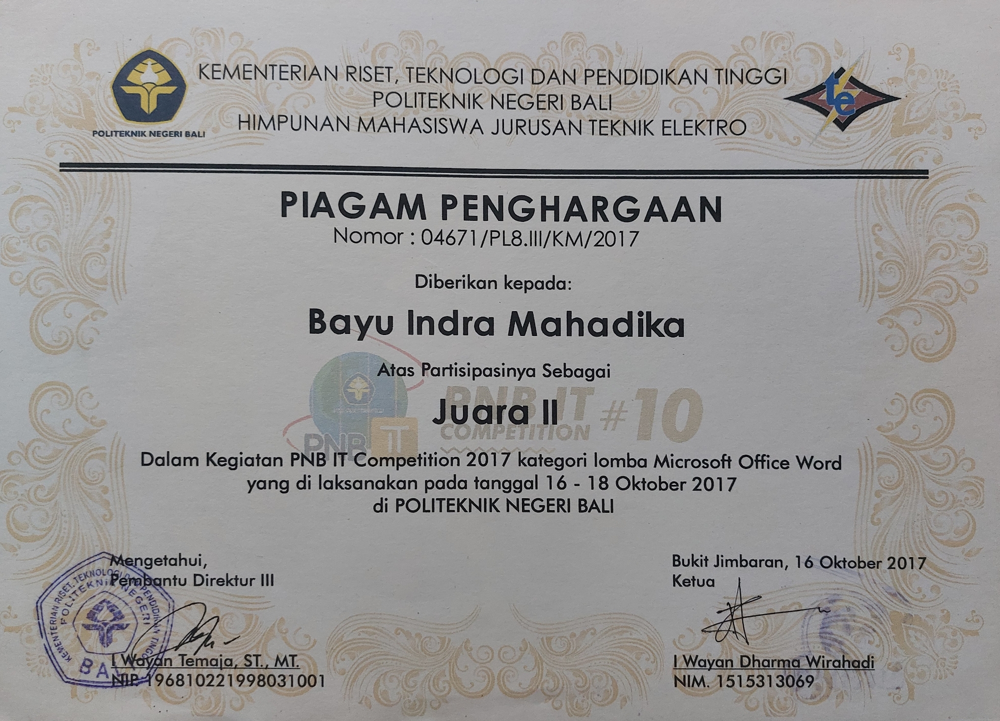 Bayu Indra Mahadika - Portfolio